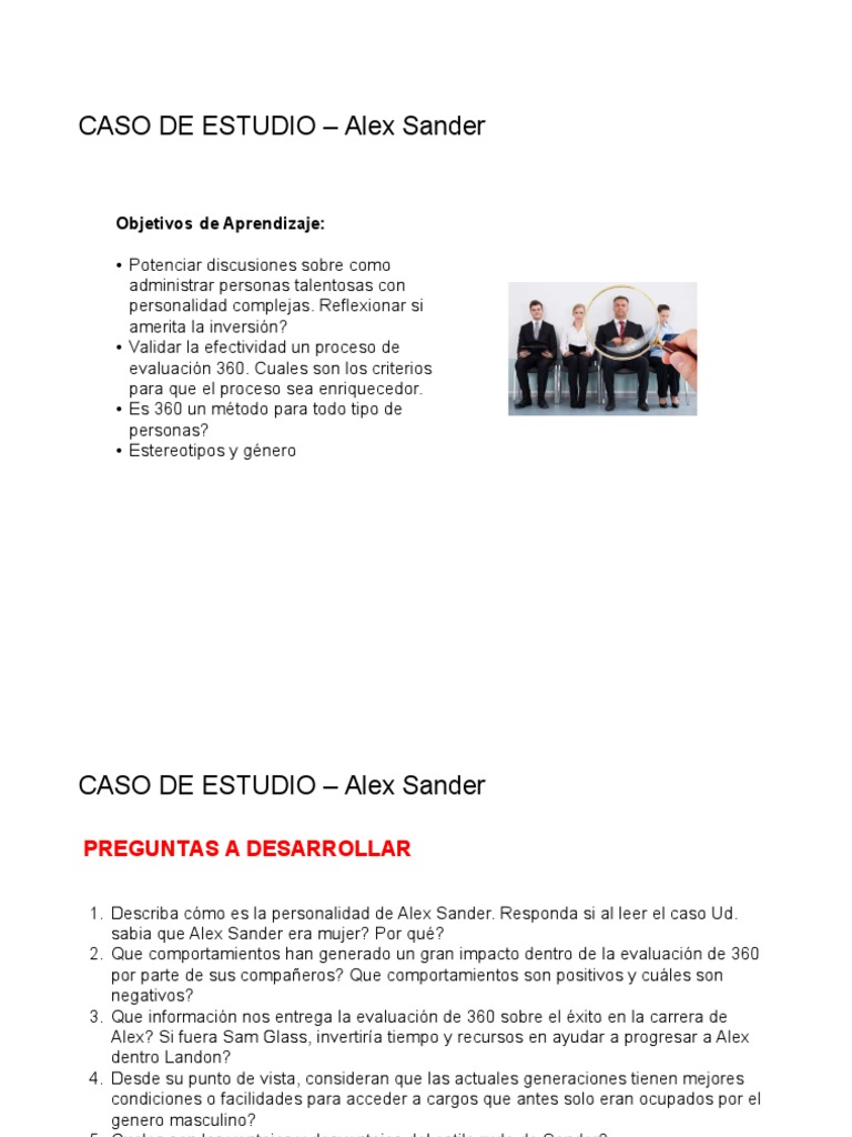 Preguntas Caso Alex Sander | PDF