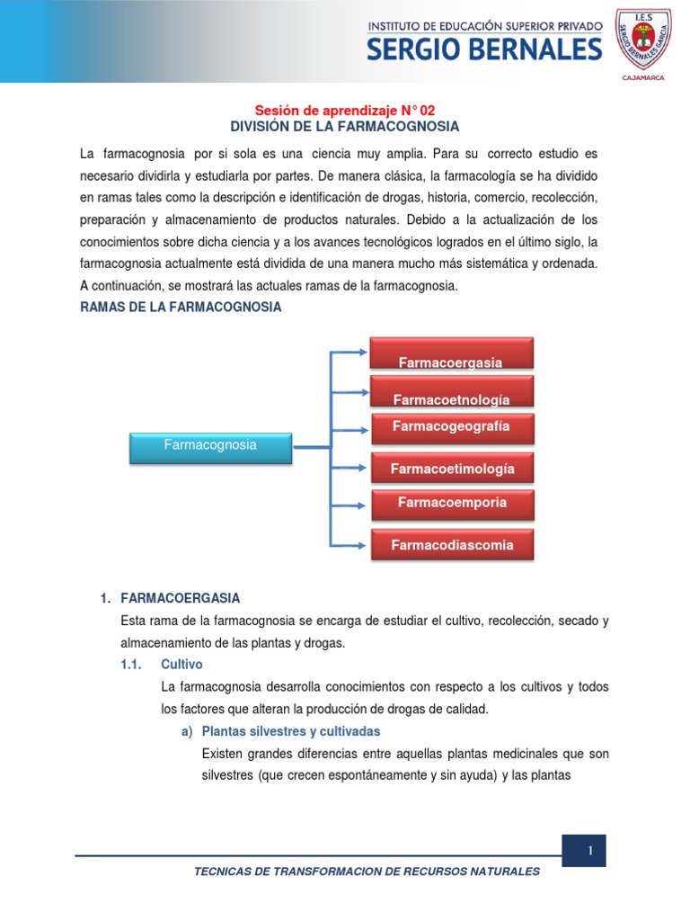 Sesion 2 División de La Farmacognosia | PDF | Enzima | Agua