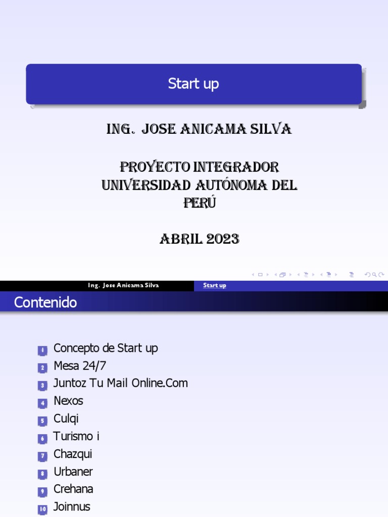 Ejemplos de StartUP 2023 | PDF