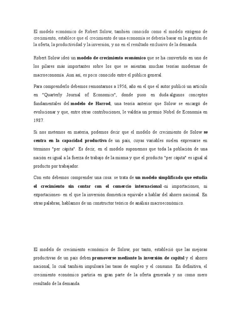Modelo de Solow | PDF | Negocios | Política