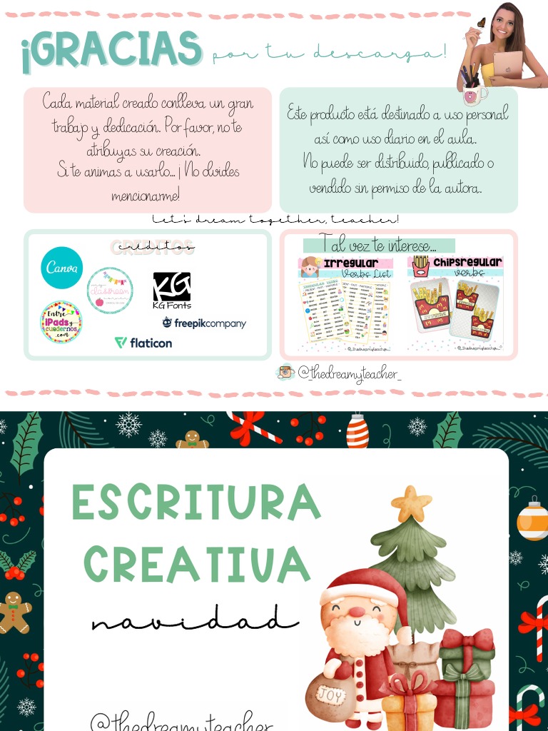 Escritura Creativa Navidad | PDF | Papá Noel | Navidad