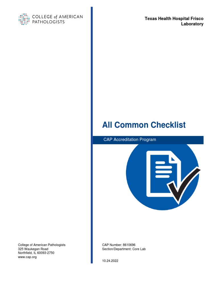 Core Lab All Com 10-24-22 | PDF | Pathology | Food And Drug Administration