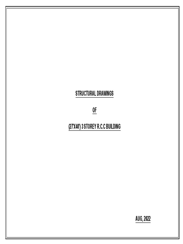 27' x40' - 3 Story. Structure Complete (10.8.2022) Combine | PDF | Beam (Structure) | Concrete