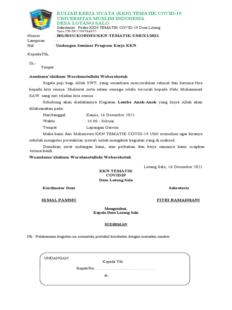 Undangan Lomba | PDF