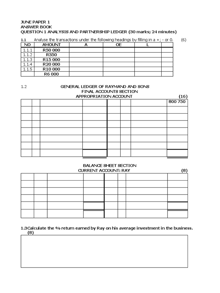 Answer Book | PDF | Equity (Finance) | Balance Sheet