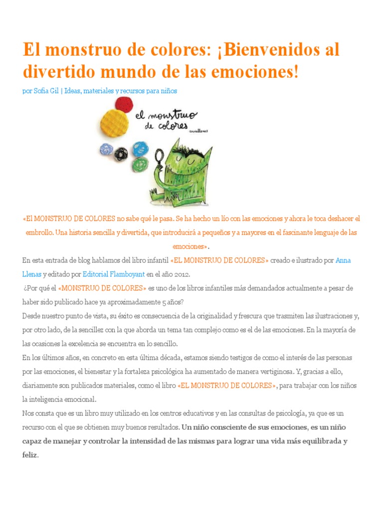 El Monstruo de Colores | PDF