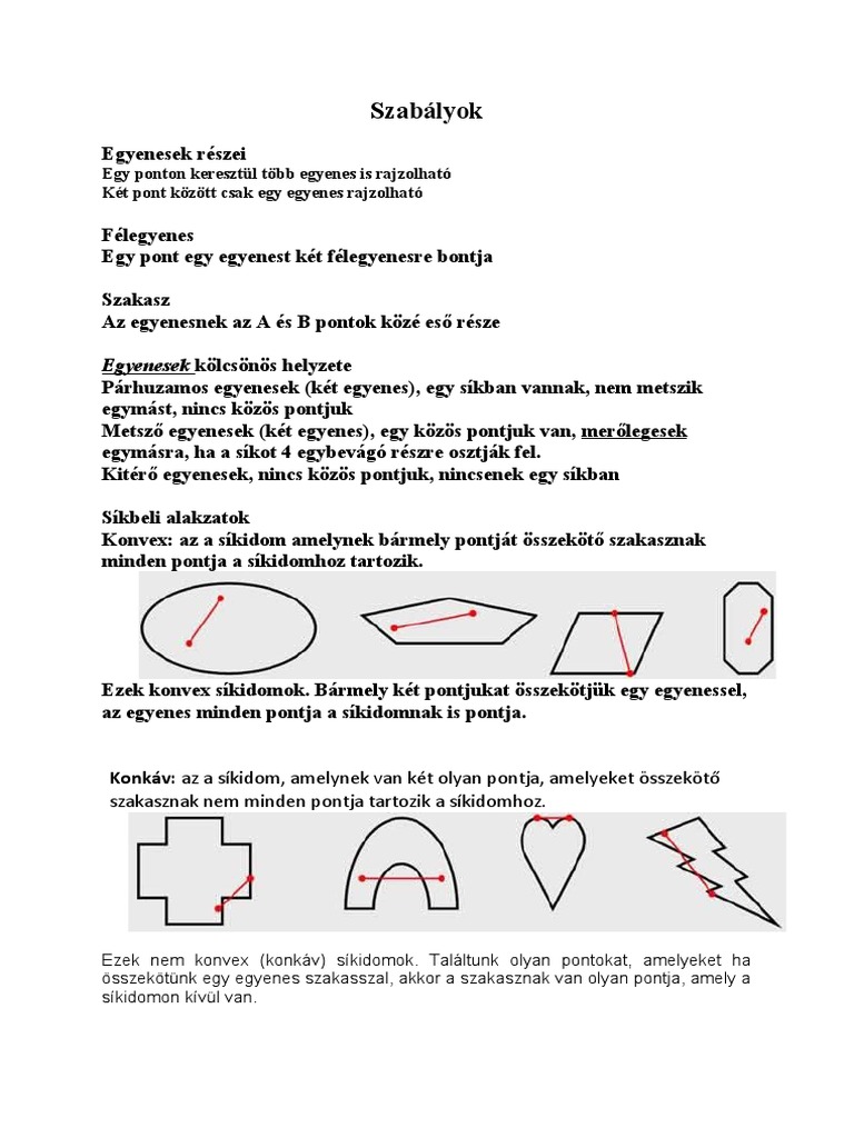 Szabályok MATEK TZ | PDF