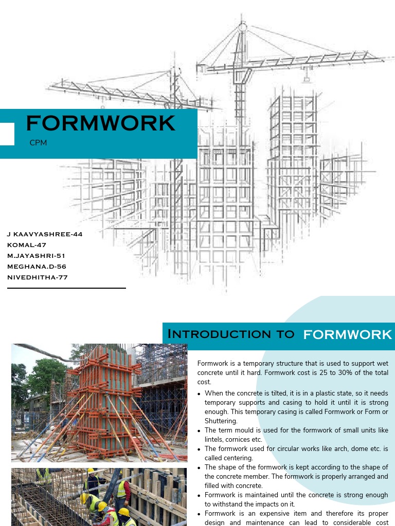 CPM Formwork Final | PDF | Concrete | Scaffolding