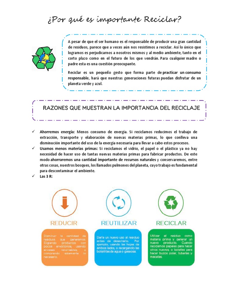 Por Qué Es Importante Reciclar | PDF | Ciencia y matemáticas