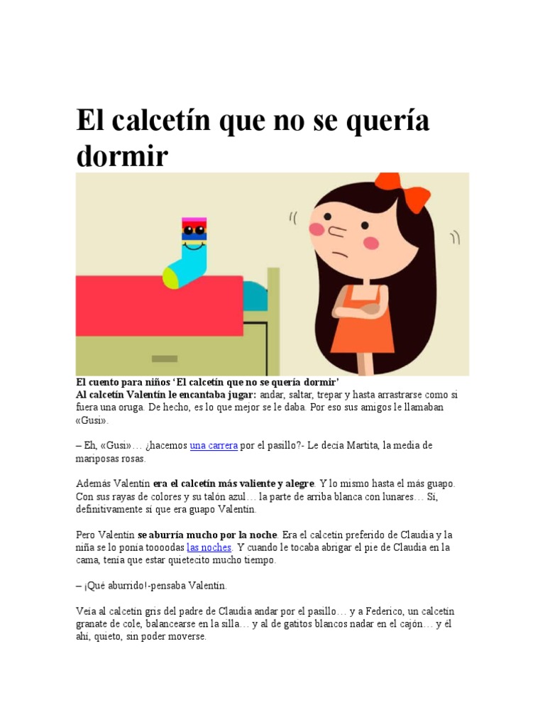 El Calcetín Que No Se Quería Dormir | PDF | Calcetín