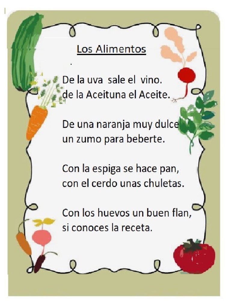 Poesia de Los Alimentos | PDF