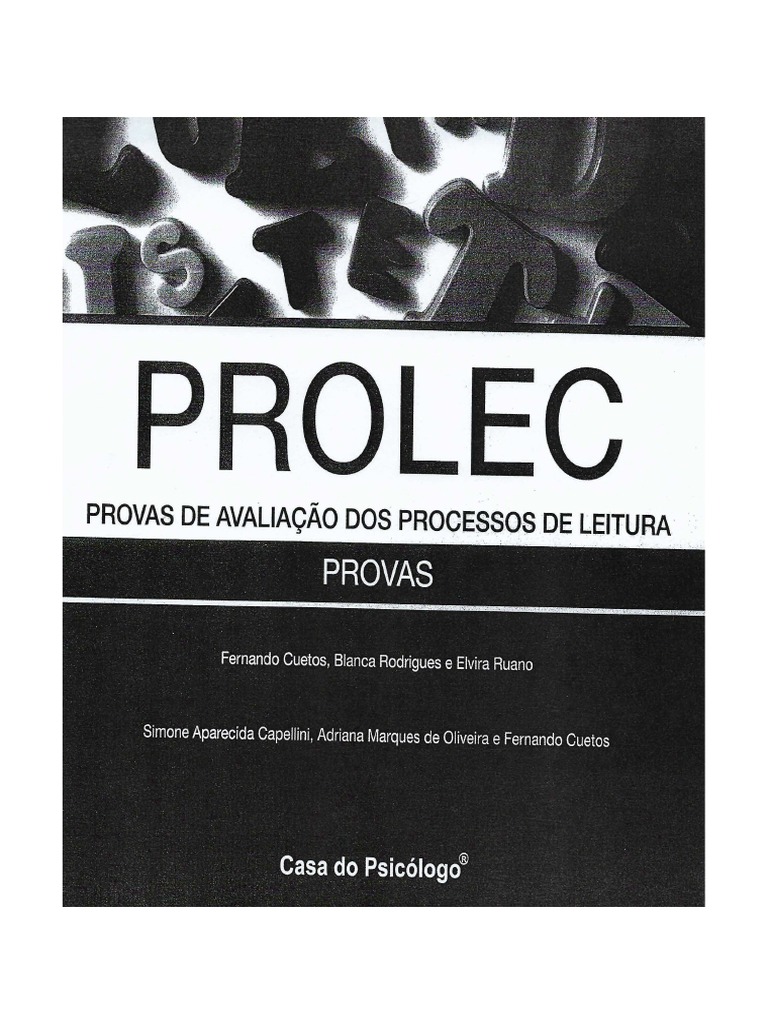 PROLEC - Caderno Provas | PDF