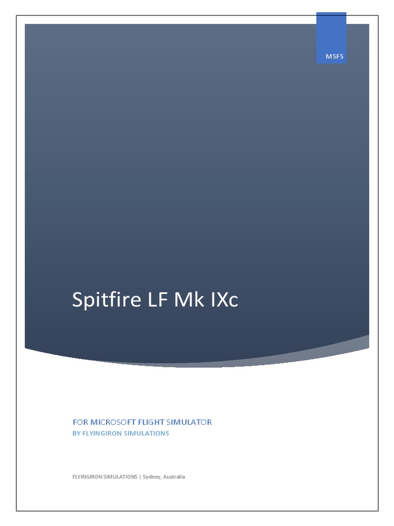 Spitfire LF MkIXc For Microsoft Flight Simulator | PDF | Supermarine ...