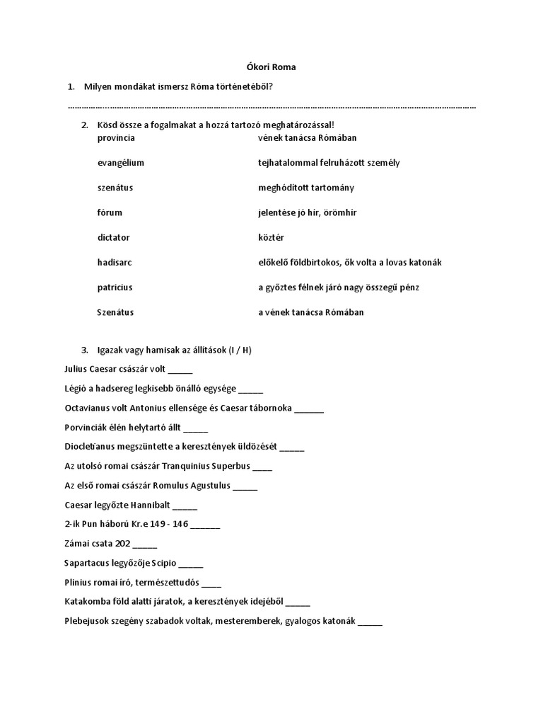 5 Oszt TZ Felmérő ROMA | PDF