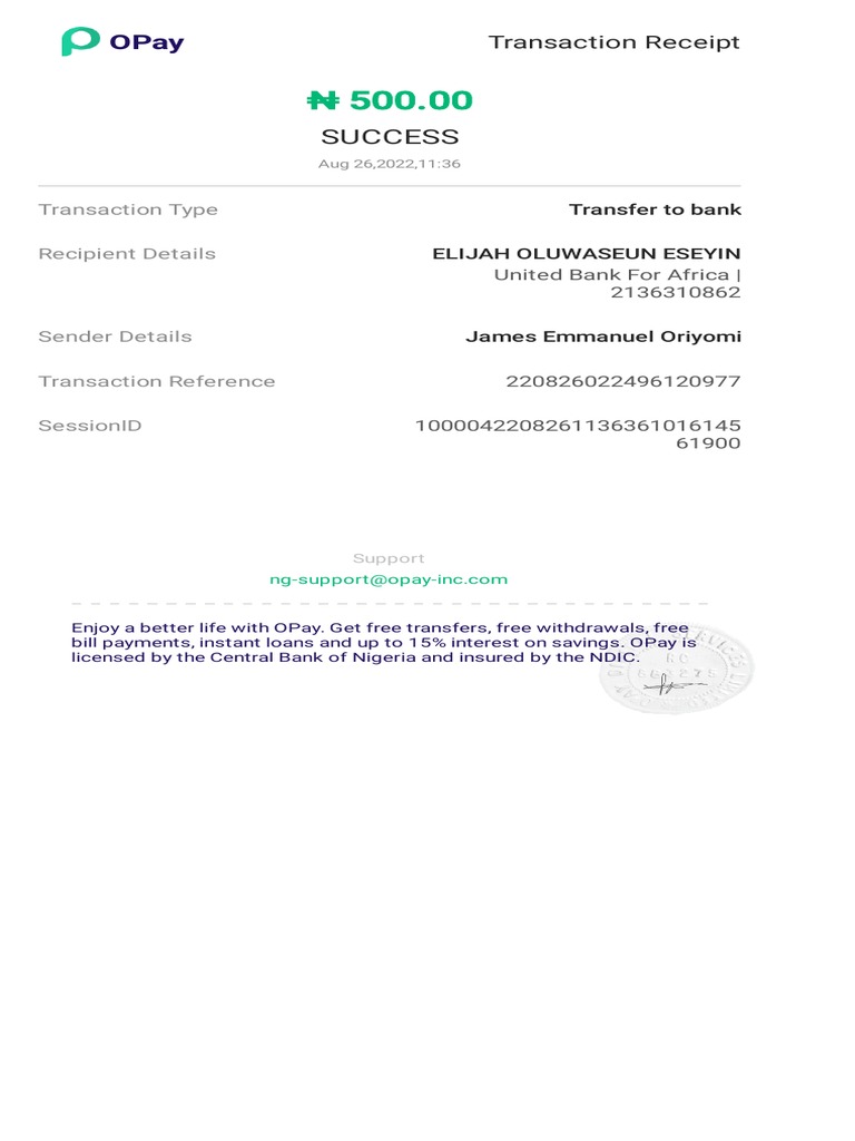 Transaction Receipt-220826022496120977 | PDF
