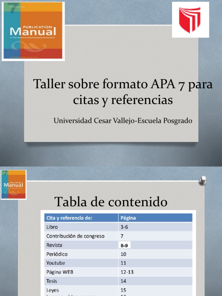 Taller Formato APA 7 | PDF | Estilo apa