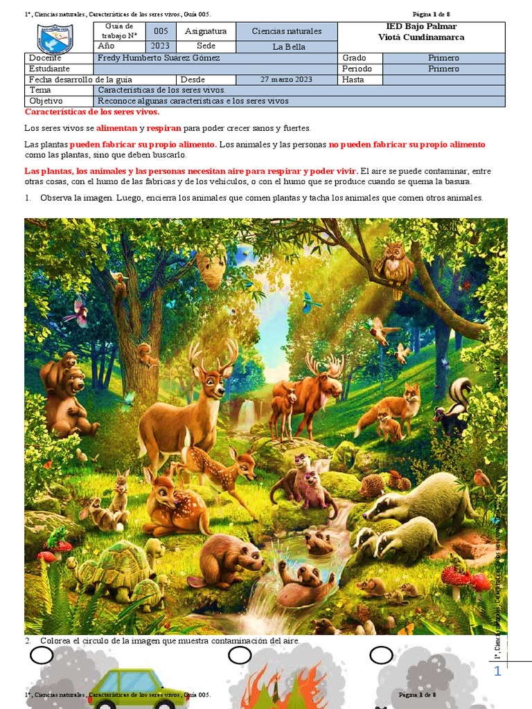 1° Ciencias Naturales Caracteristicas de Los Seres Vivos 27 Marzo 2023 ...