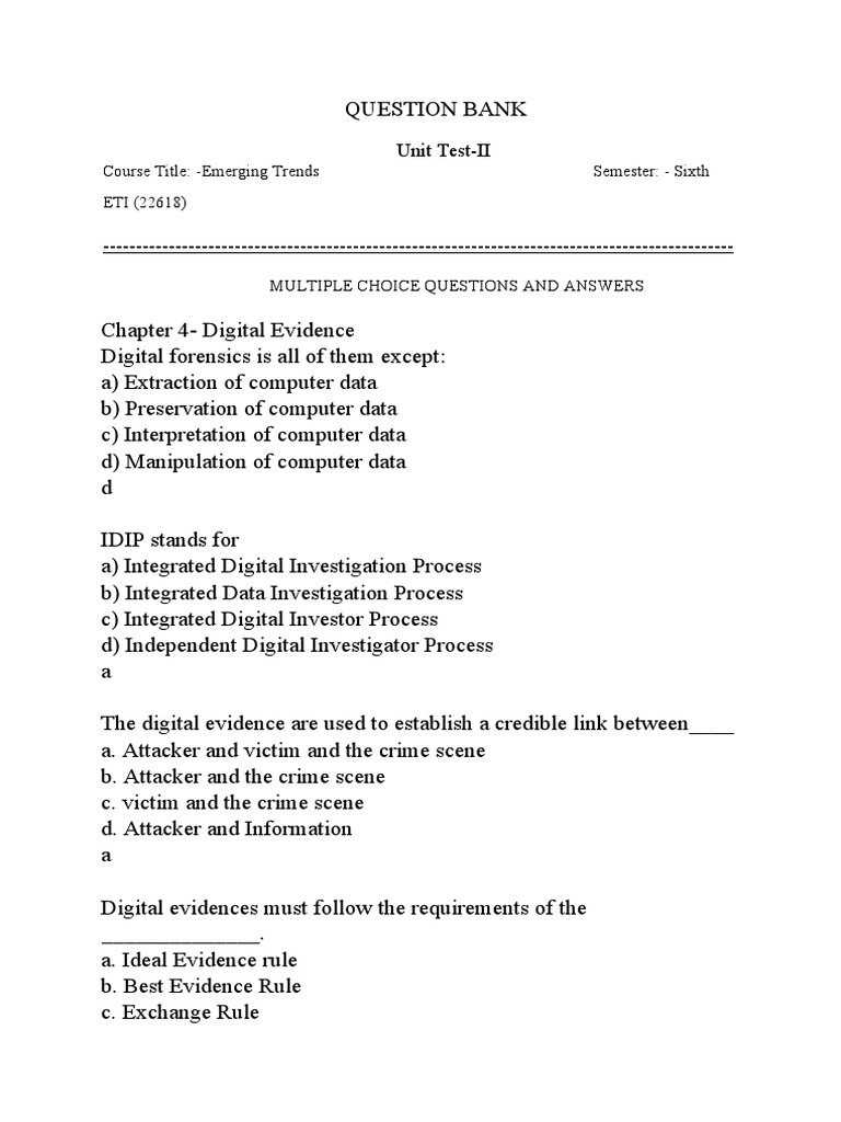 Et Ut2 Question Bank | PDF | Security Hacker | White Hat (Computer Security)