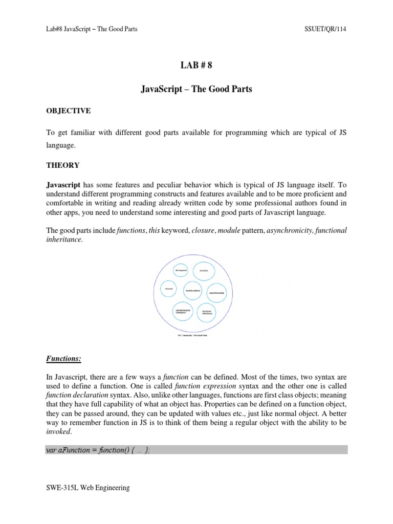 Lab 8 Javascirpt The Good Parts Pdf Java Script Parameter Computer Programming