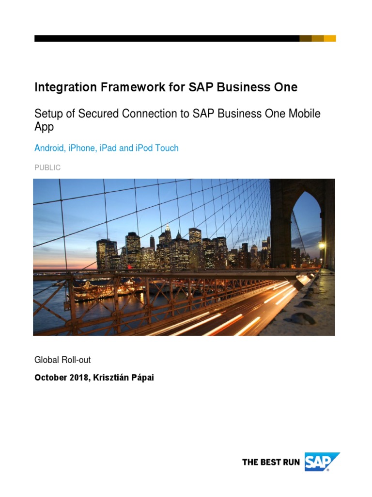 Setup Secured Connectivity To SAP Business One Mobile App | PDF ...