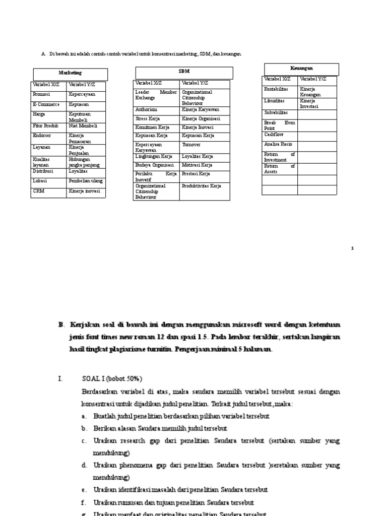 Soal UTS Manajemen UNNES 2023 | PDF