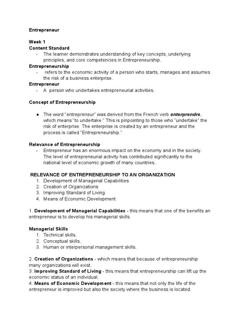 Entrep Reviewer | PDF | Entrepreneurship | Marketing