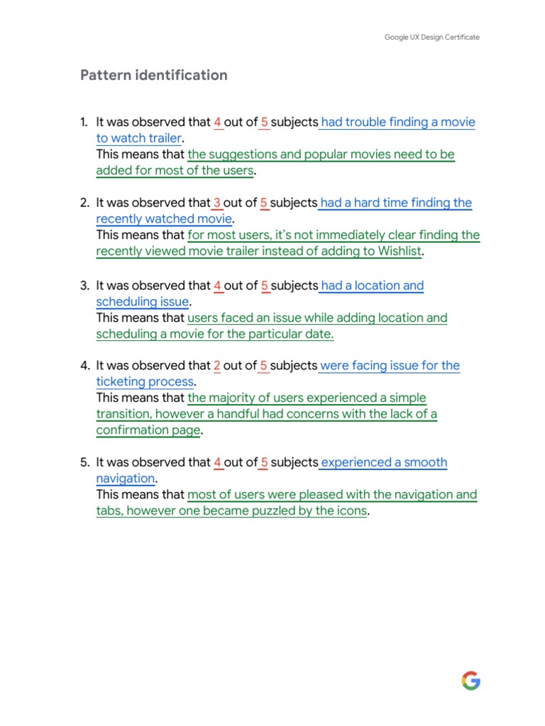 Pattern Identification and Insight Identification | PDF