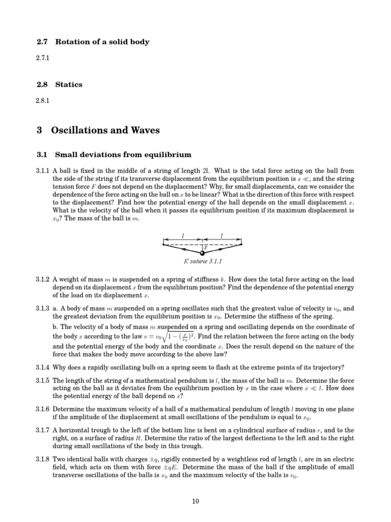 Savchenko. Oscillations and Waves | PDF | Oscillation | Rotation Around A Fixed Axis
