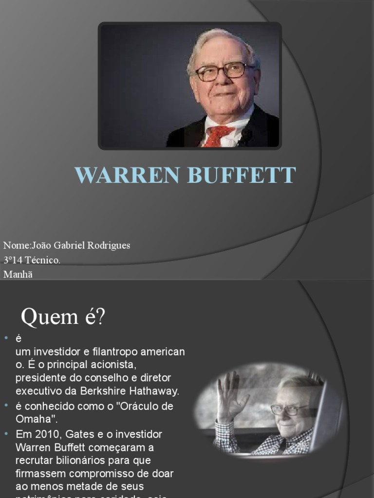 A Vida e Carreira de Warren Buffett | PDF | Warren Buffett | Economias