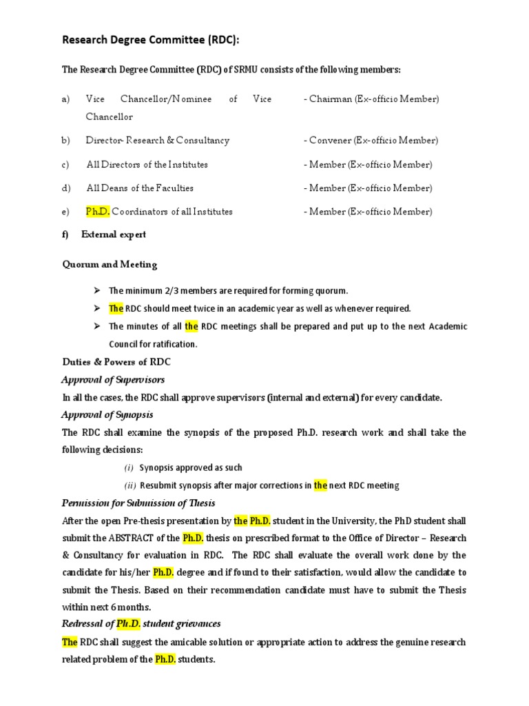 Research Degree Committee | PDF
