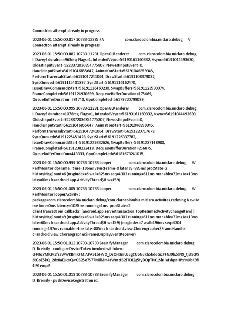 Debugging Connection and API Logs | PDF | Computers