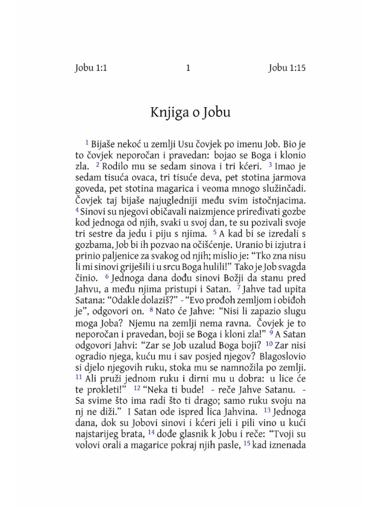 biblija-knjiga o Jobu | PDF