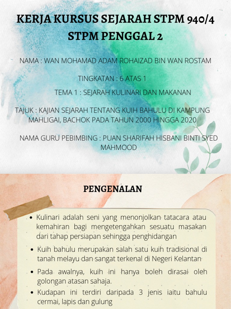Kerja Kursus Sejarah STPM 940/4 STPM Penggal 2 | PDF