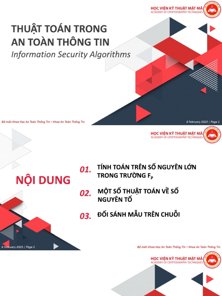 Thuat - Toan - Trong - ATTT - Bai - Giang - C2 | PDF
