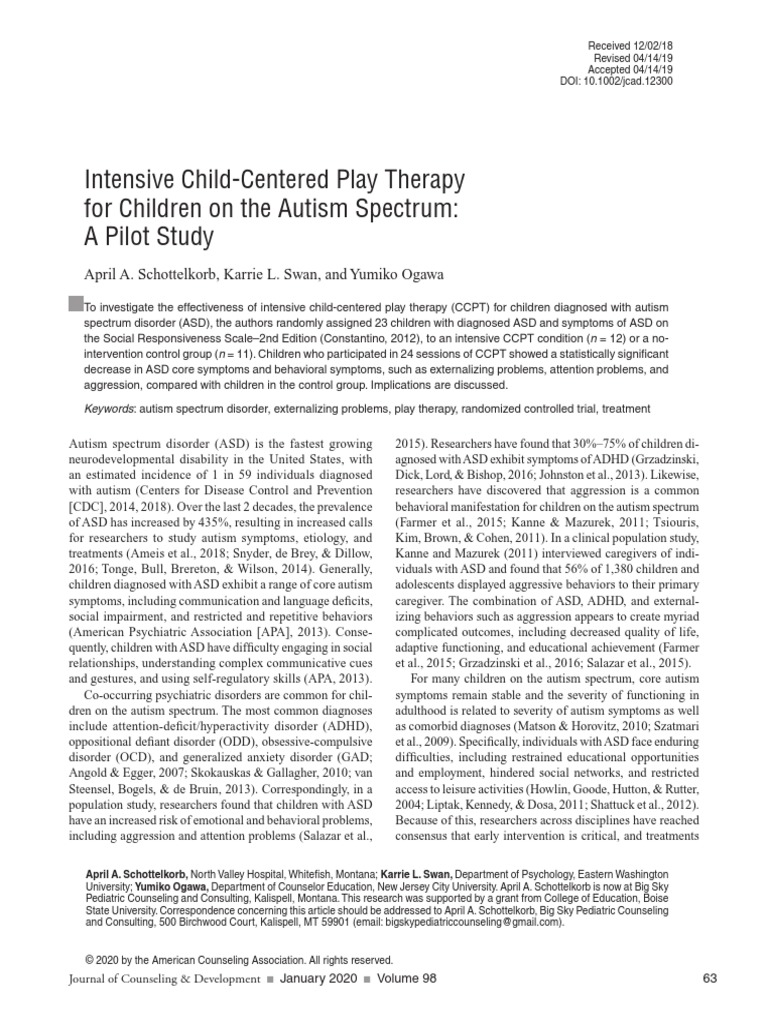 Intensive Play Therapy for ASD Children | PDF | Autism Spectrum | Play ...