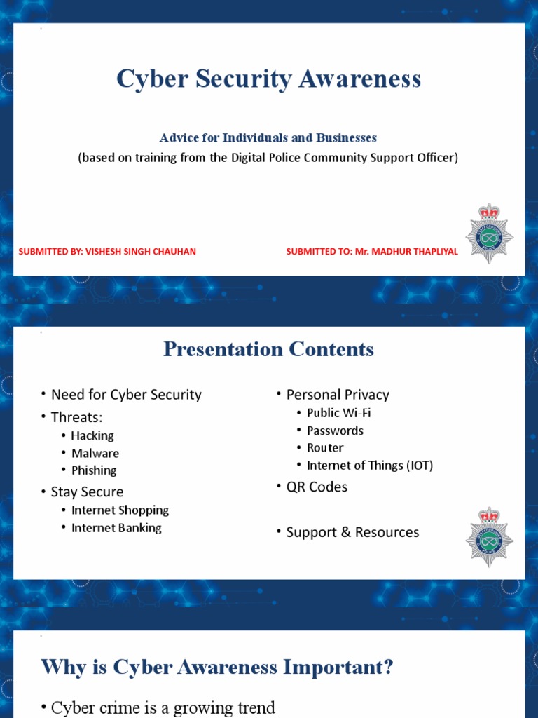 Cyber Security Awareness Presentation | PDF | Cybercrime | Security