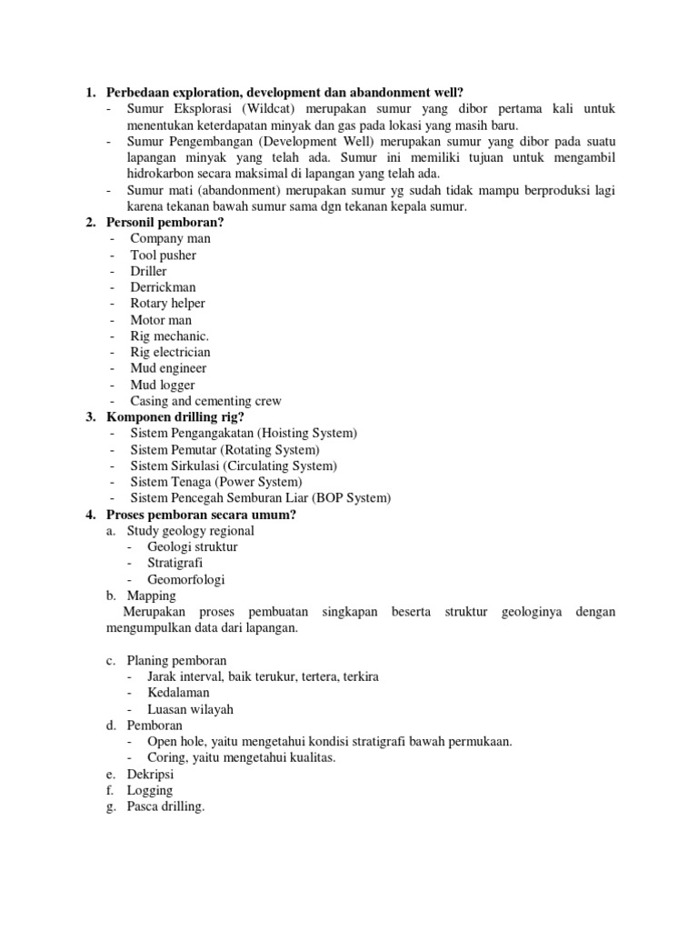 Komponen dan Proses Pemboran Rig | PDF