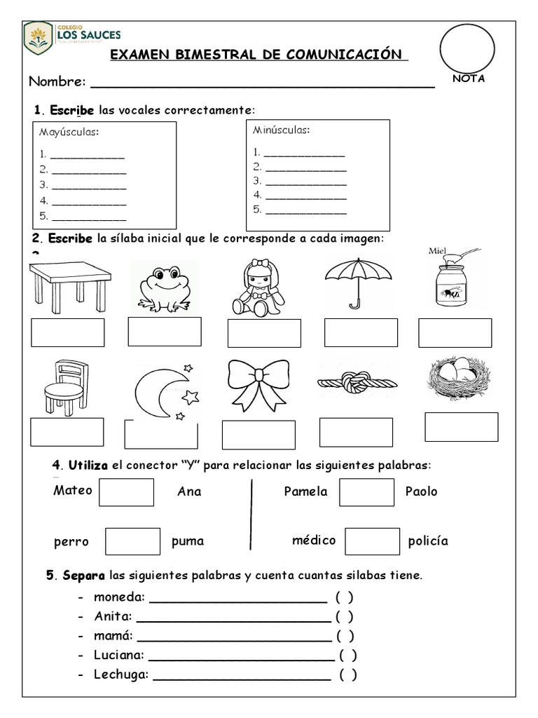 Examen Bimestral de Comunicación Integral | PDF Examen Bimestral de Comunicación Integral | PDF