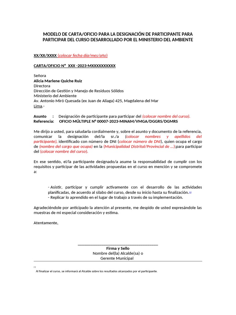 Modelo de Carta | PDF