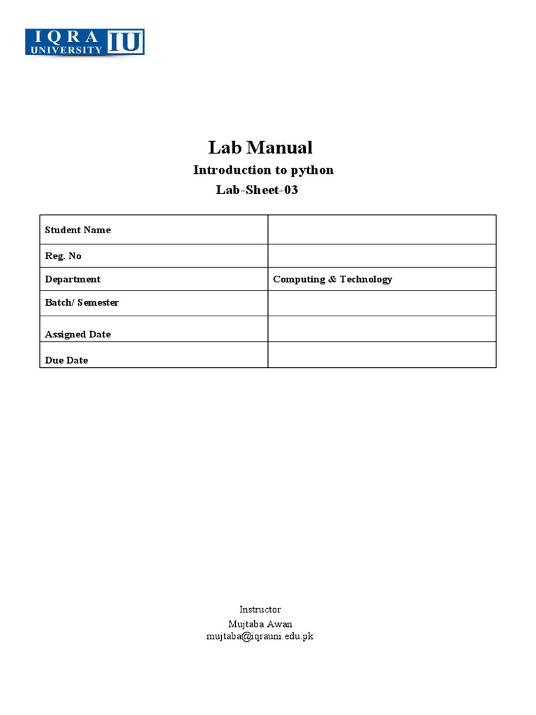 Lab Sheet 03 Pdf String Computer Science Data Type 