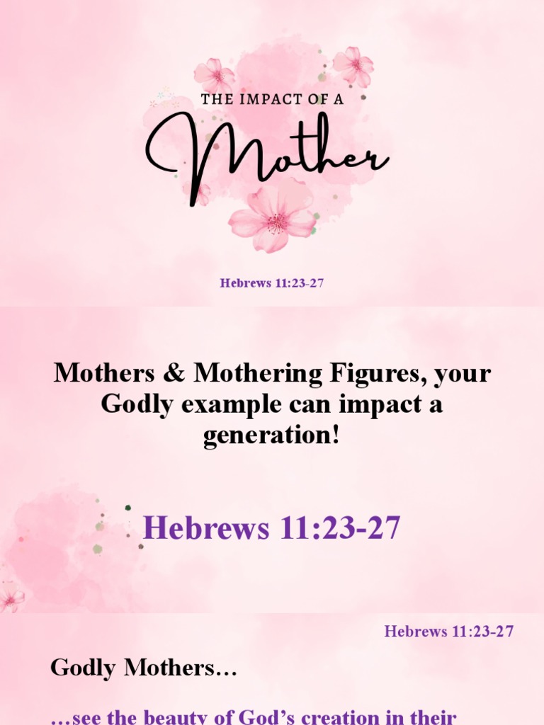 Godly Mothers: Impact Through Faith | PDF