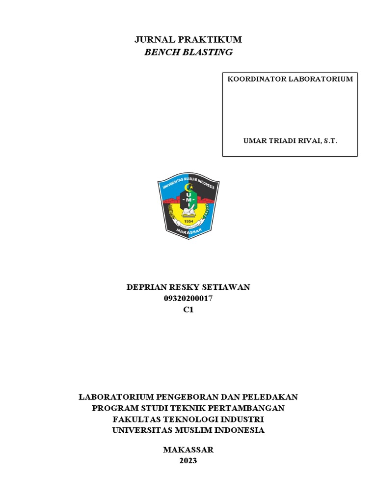 Jurnal Bench Blasting | PDF