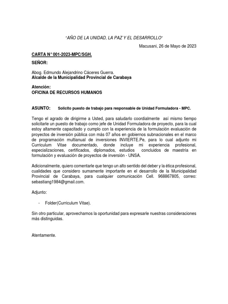 Carta Sebastian | PDF