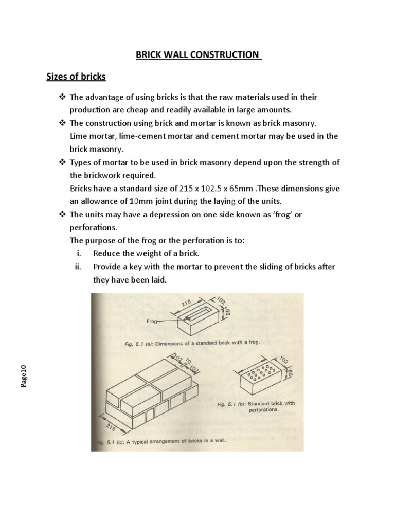 Brick Wall Construction | PDF | Technology & Engineering