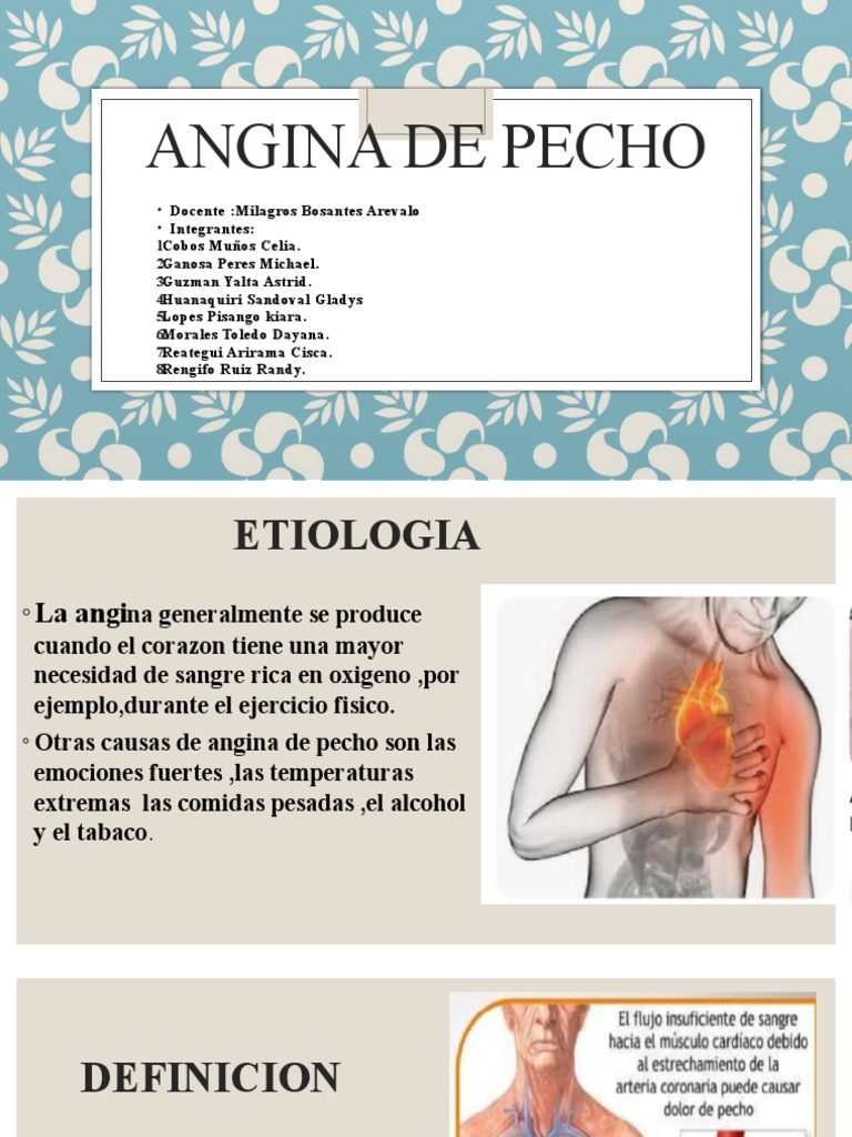 Angina de Pecho Ppt | PDF | Enfermedades y trastornos humanos ...