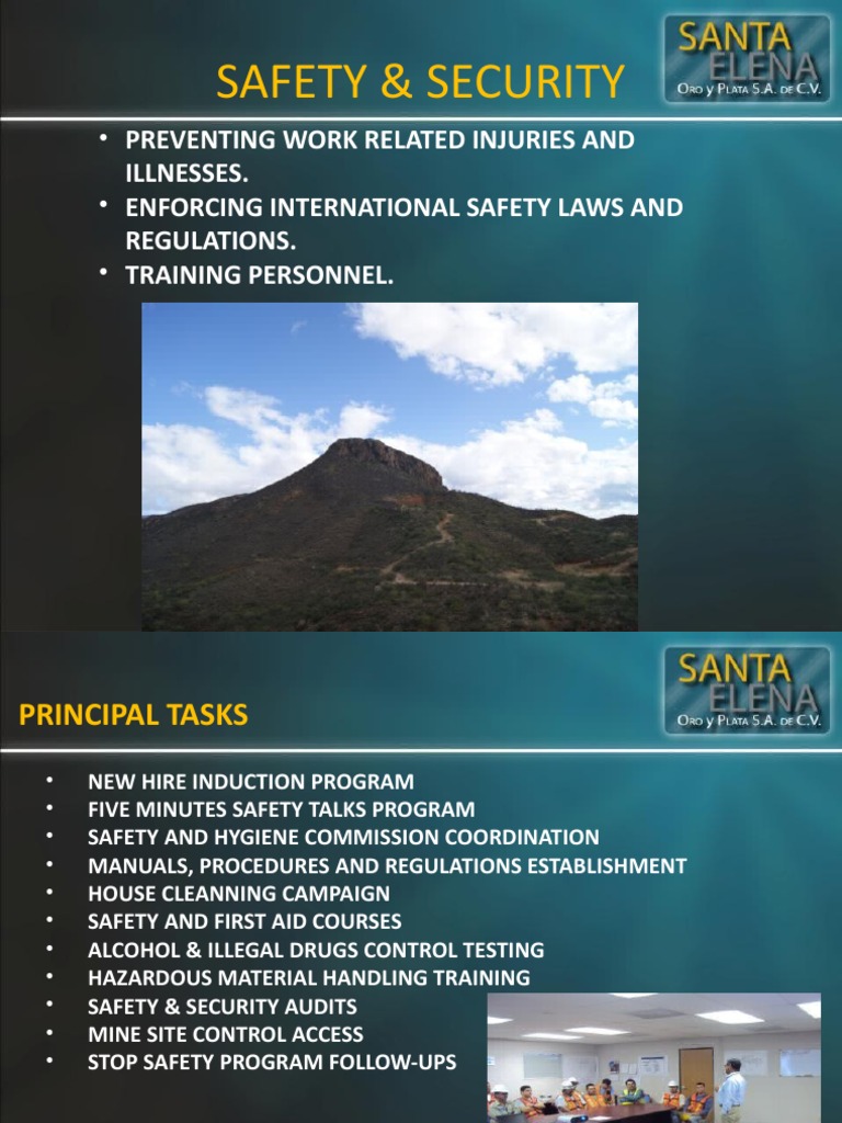 Presentación Completa Mina Santa Elena | PDF | Mining | Metallurgical Assay