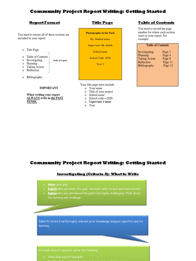 Community Project Report Format | PDF | Information | Communication