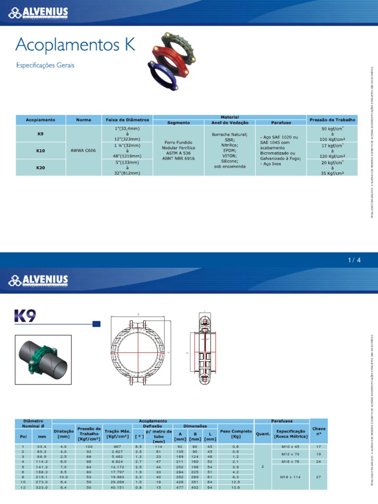 Acoplamentos K - Alvenius | PDF