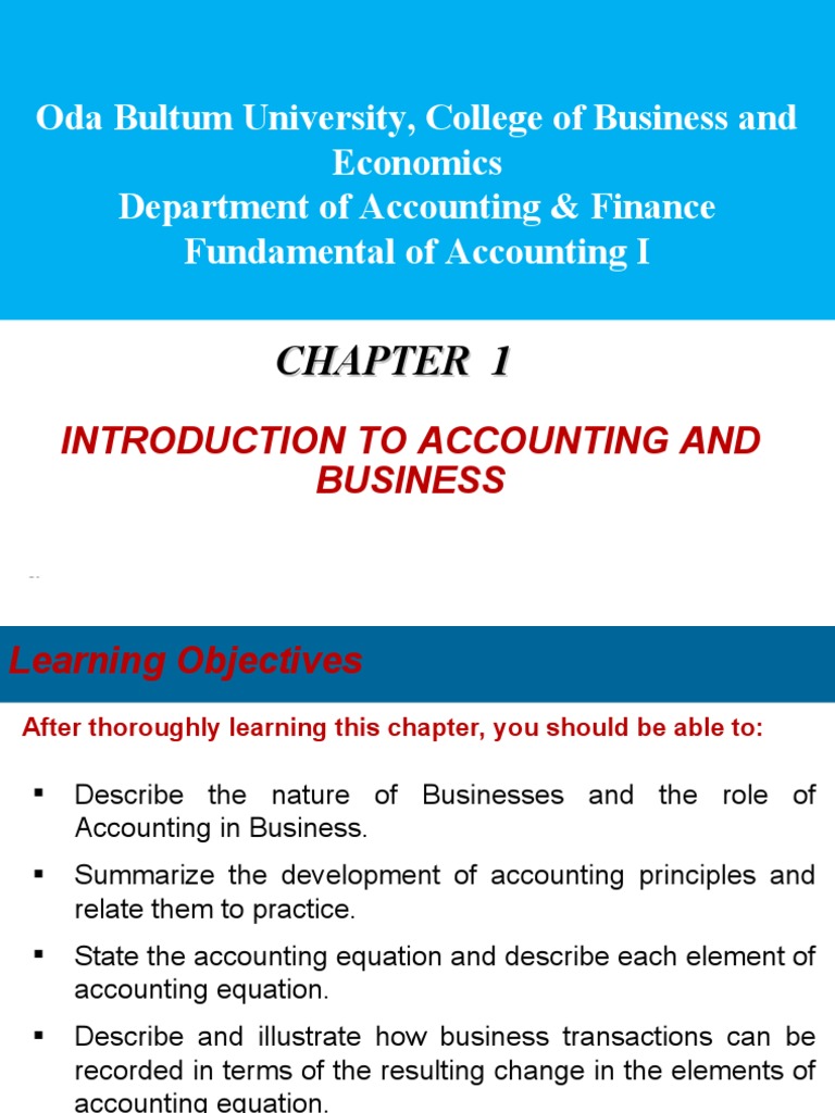 FA I Chapter 1 | PDF