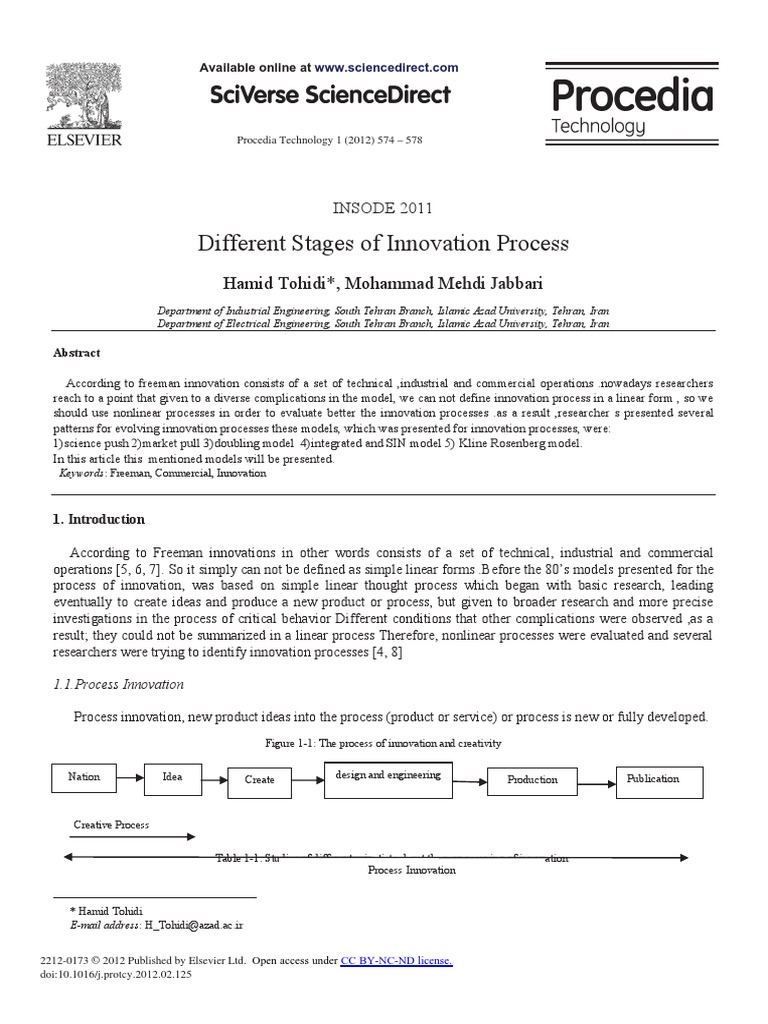 Different Stages of Innovation Process | PDF | Innovation | Marketing